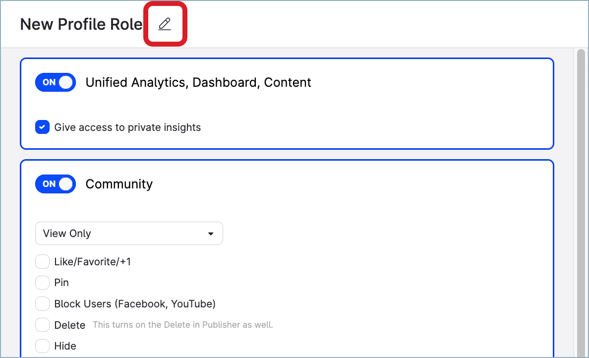 Profile Roles