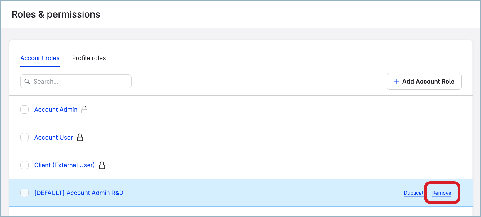 Account Roles