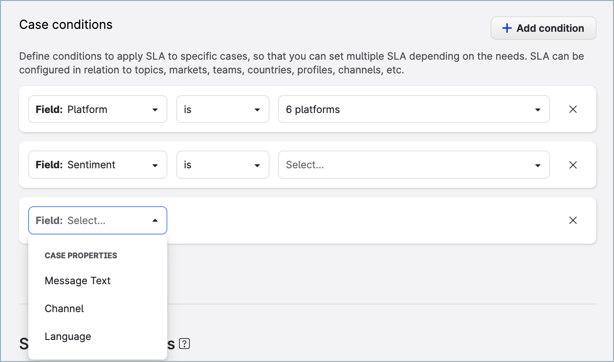 Set Up an SLA in Care