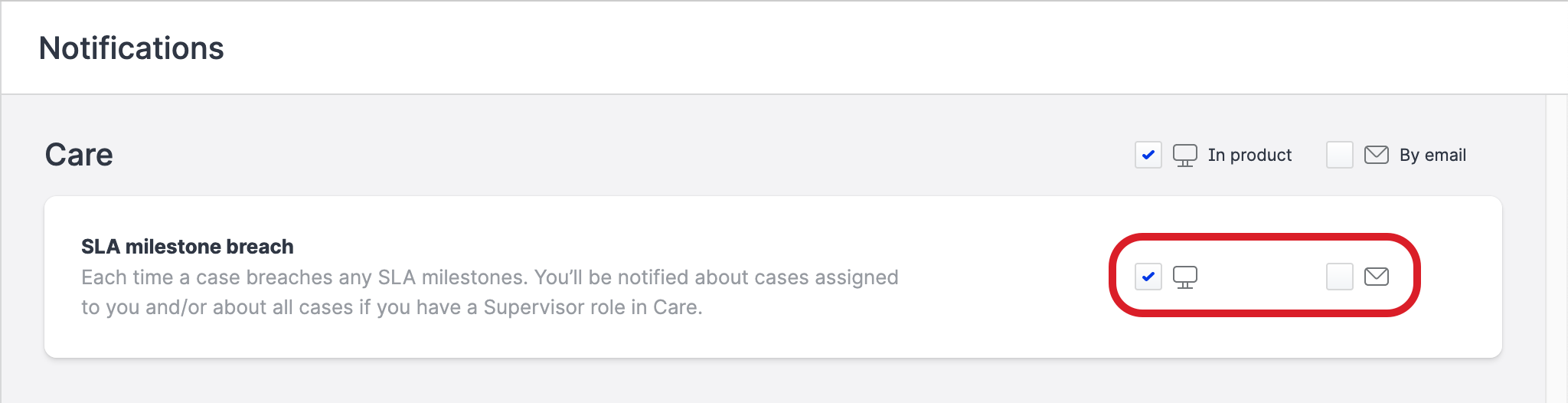 Set Up an SLA in Care