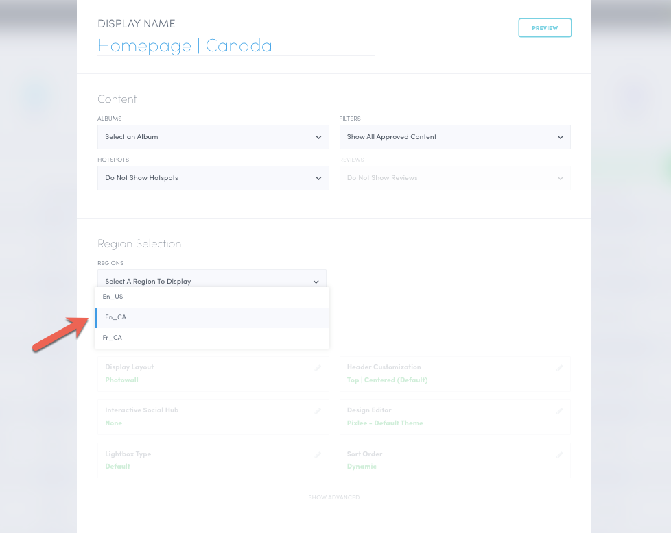 Publish Regional Widget Displays (Global Enterprise Only)