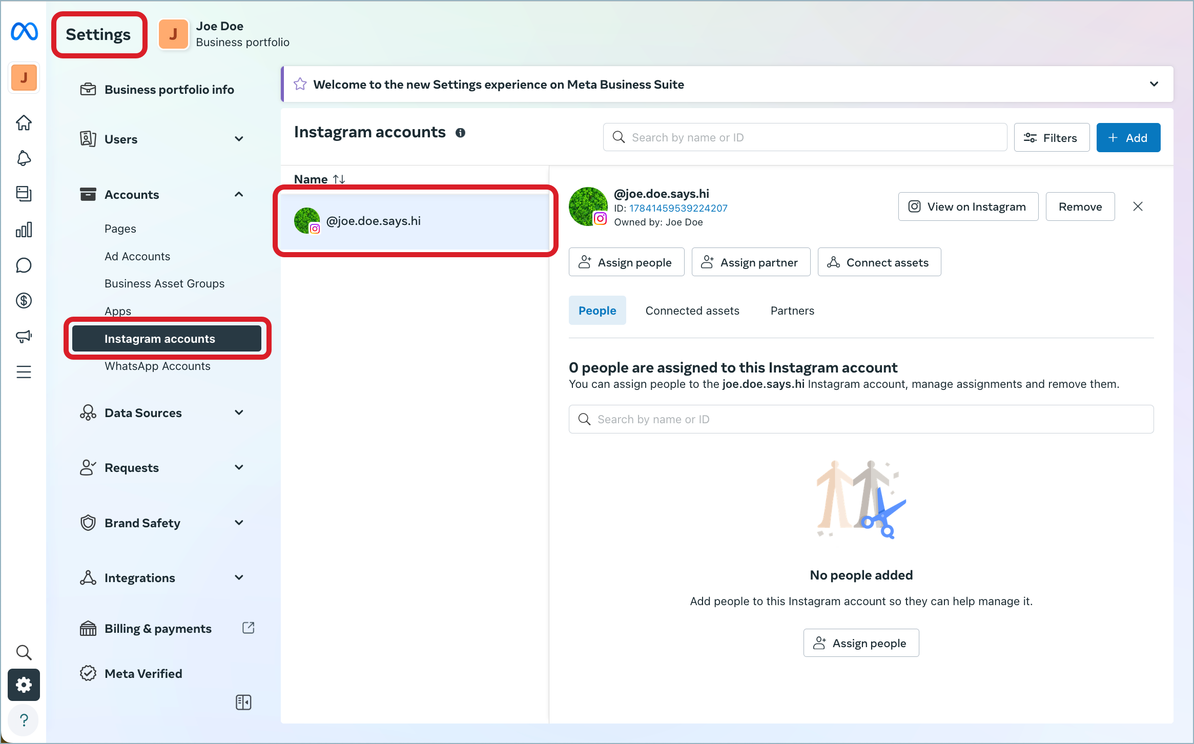 Add an Owned Profile for Your Instagram Account