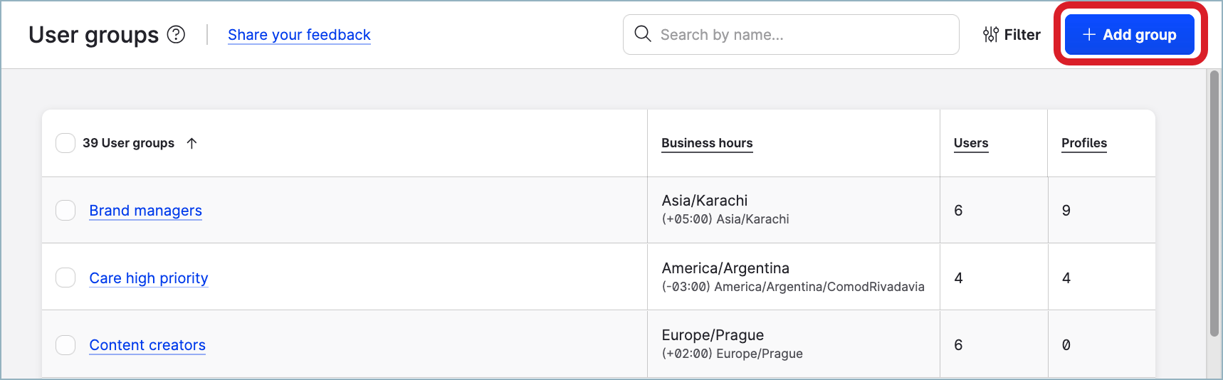 Organize Users into User Groups