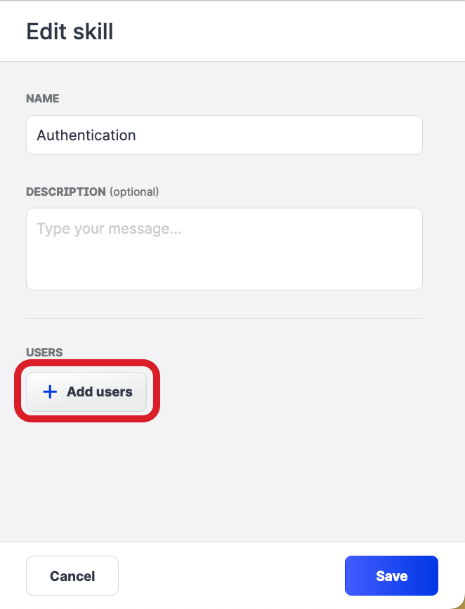 Manage Skills of Care Users
