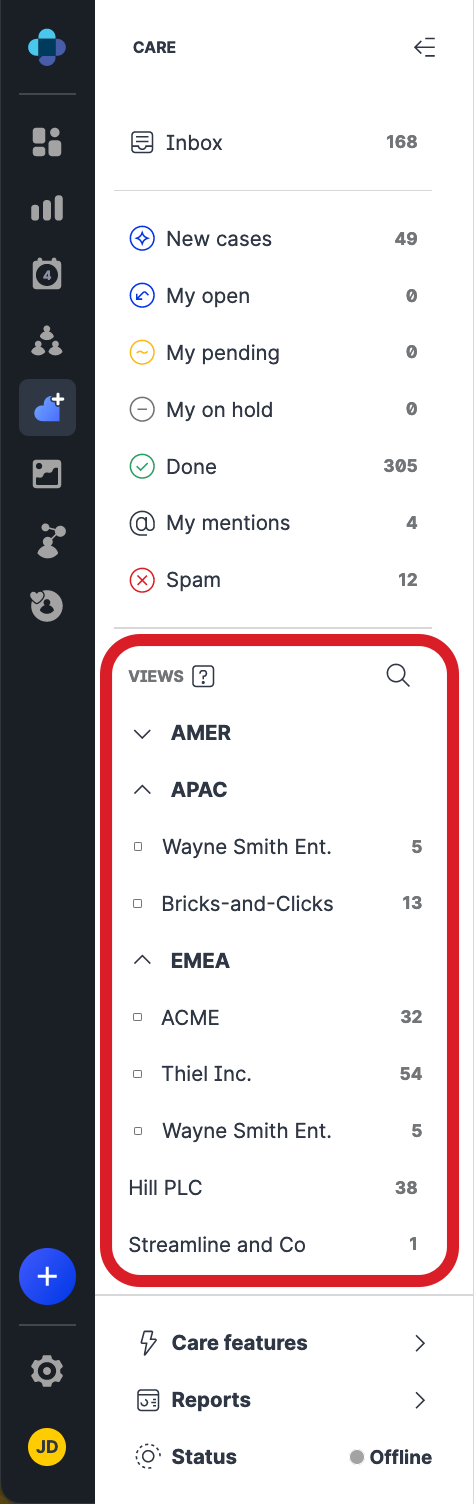 Create Case Views in Care