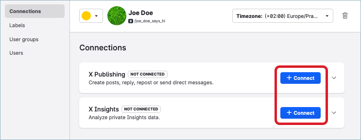 Connect X (formerly Twitter) Insights and Publishing Permissions