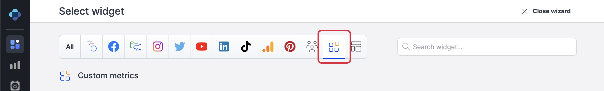 Custom Metric Widget