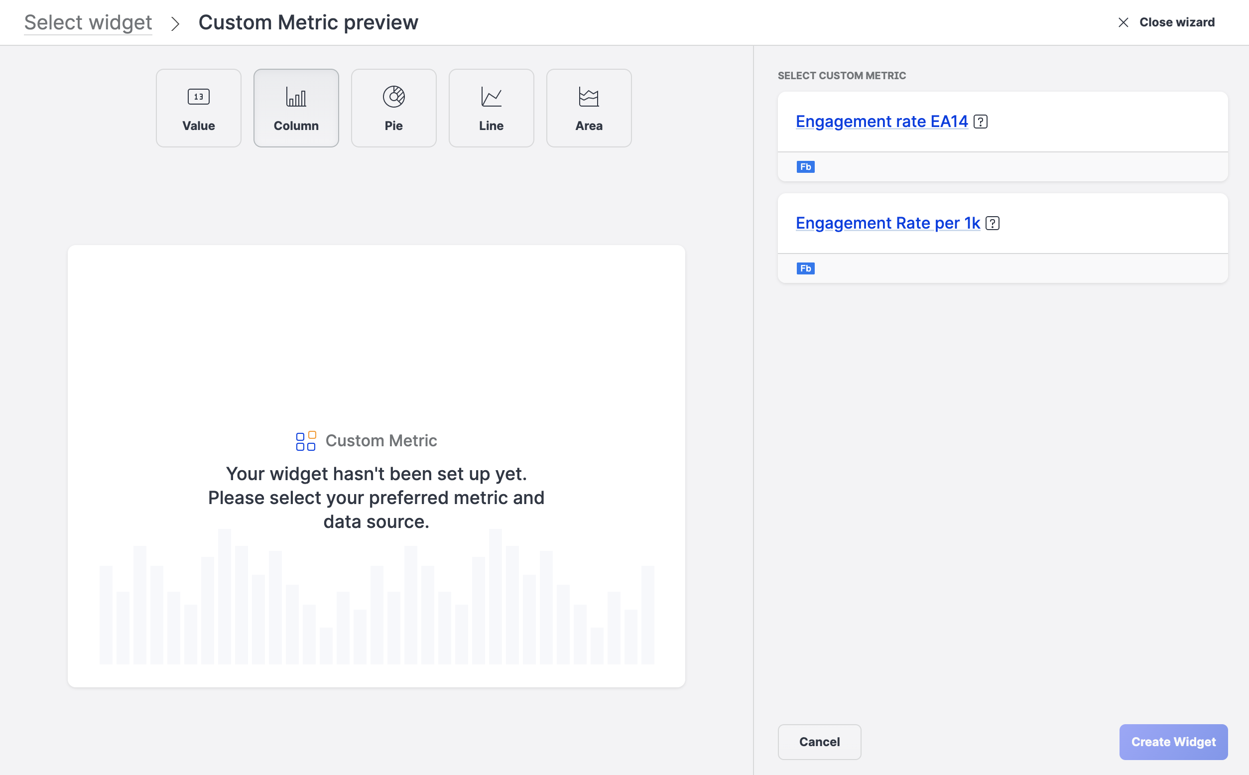 Custom Metric Widget