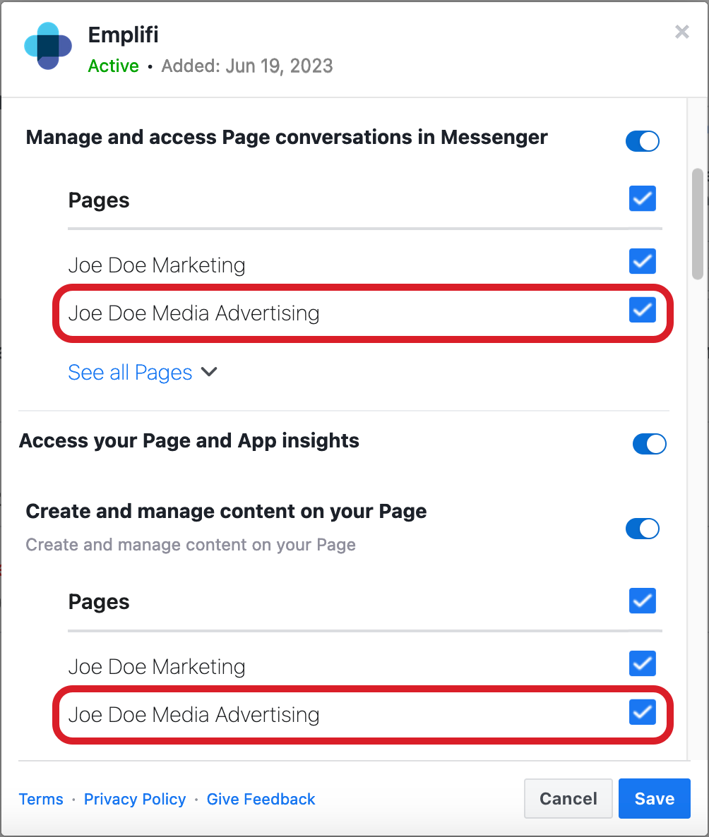 Add an Owned Profile for Your Facebook Page