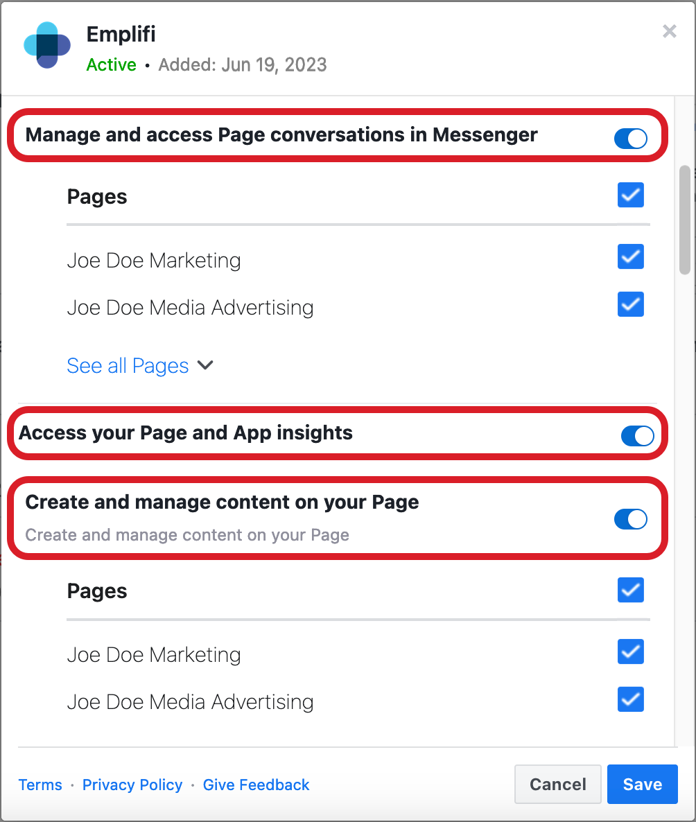 Add an Owned Profile for Your Facebook Page