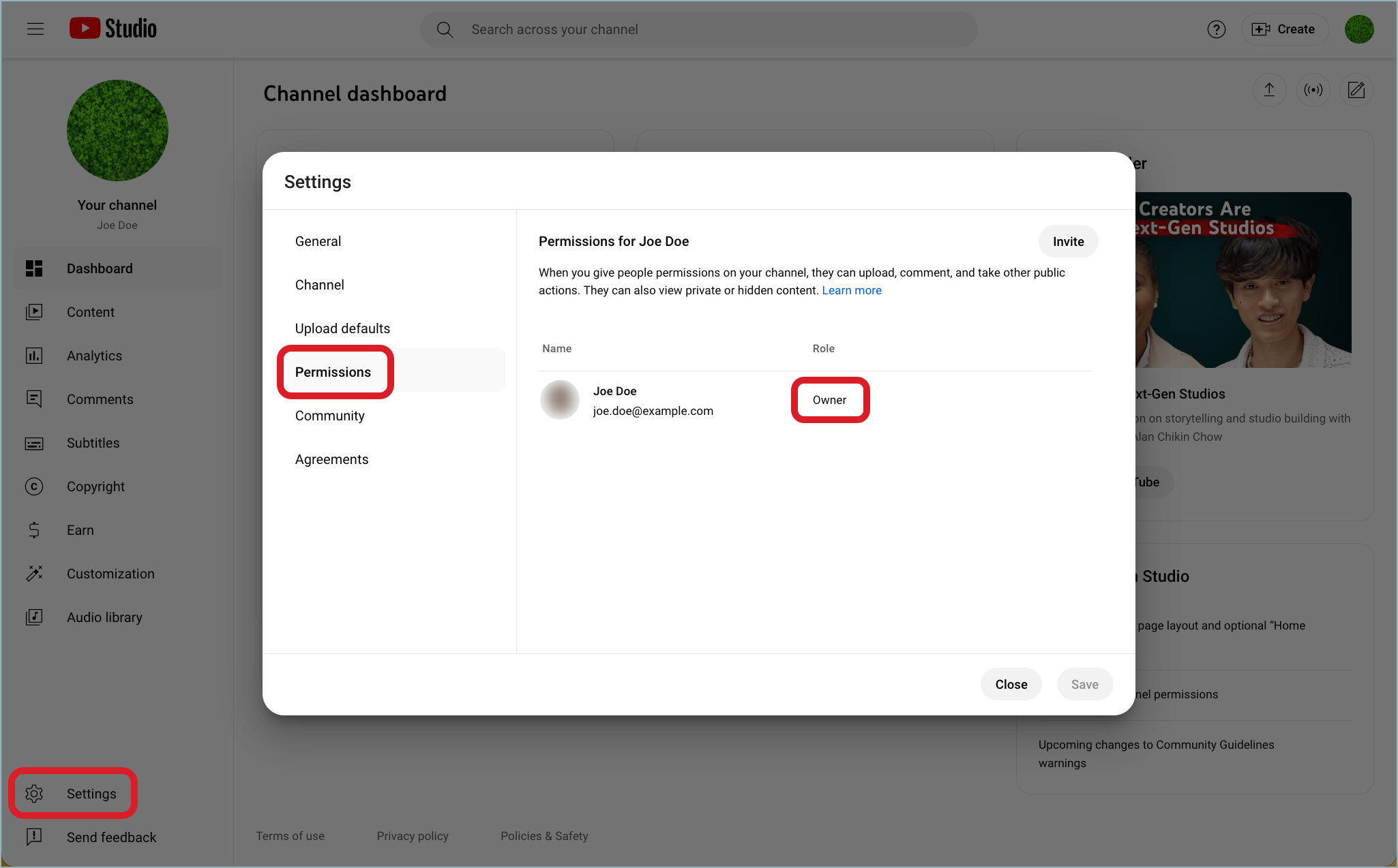 Add an Owned Profile for Your YouTube Channel