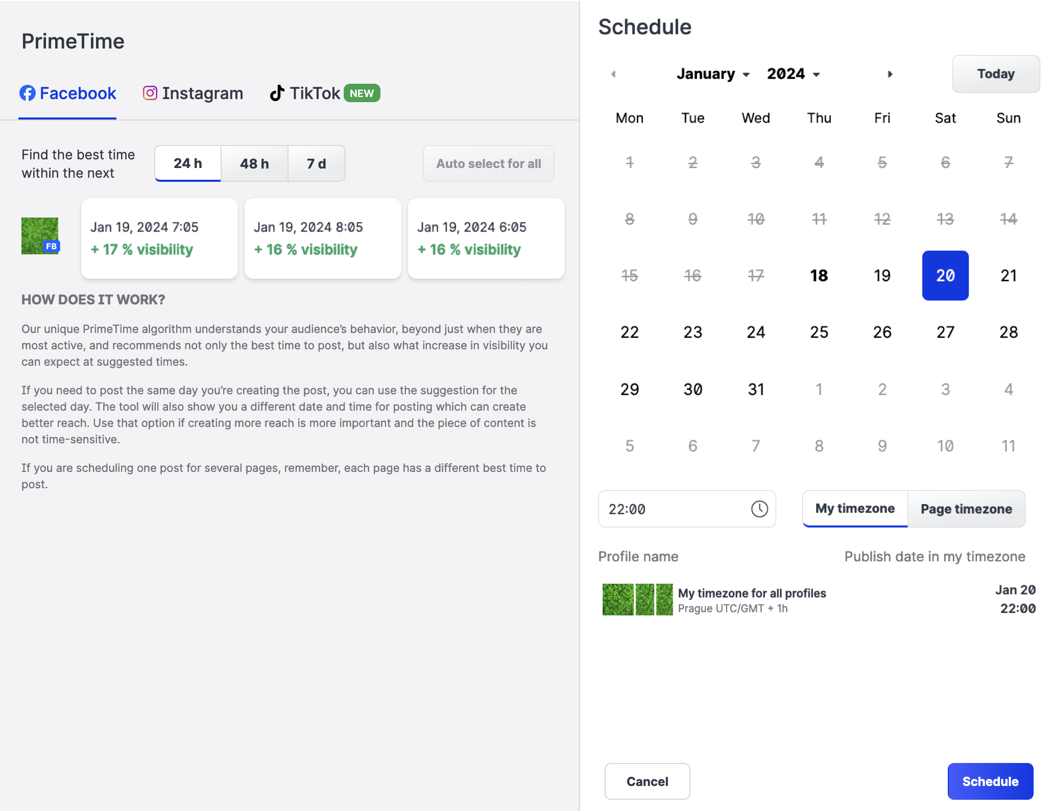 Scheduling Options